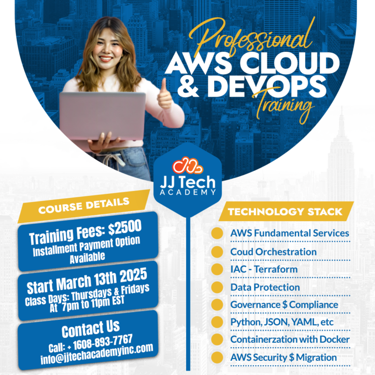 JJ Tech Academy Inc – New Way of Learning, AWS, DevOps, Agile/Scrum ...